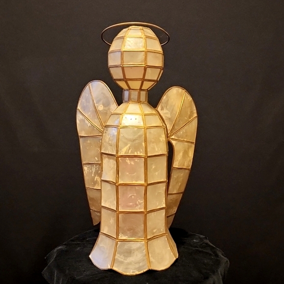 Handmade | Holiday | Seashell Hollow Angel Opal Wgold Trim475t9w ...